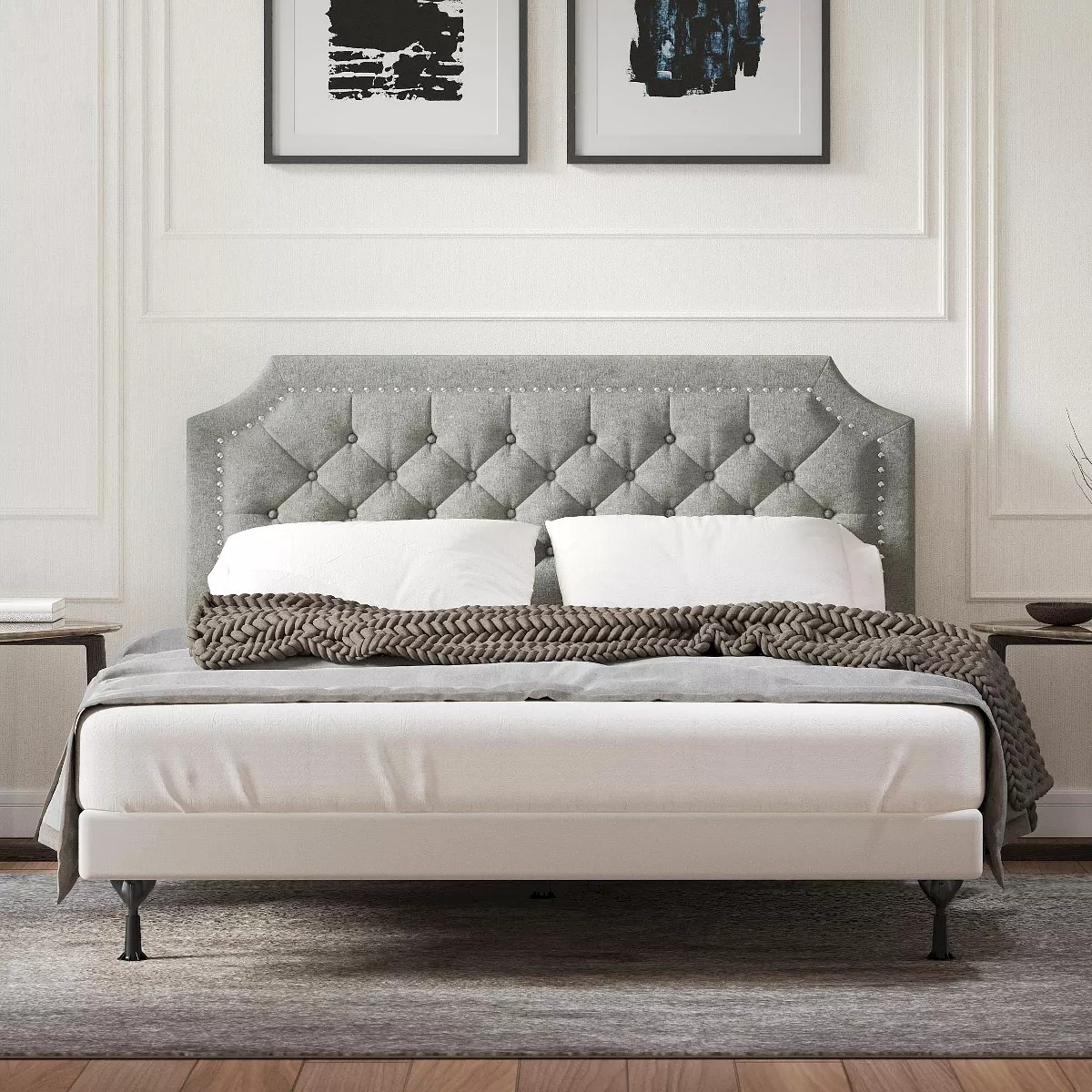 Buckhaven Tufted Upholstered Platform Bed - Lavish Furniture